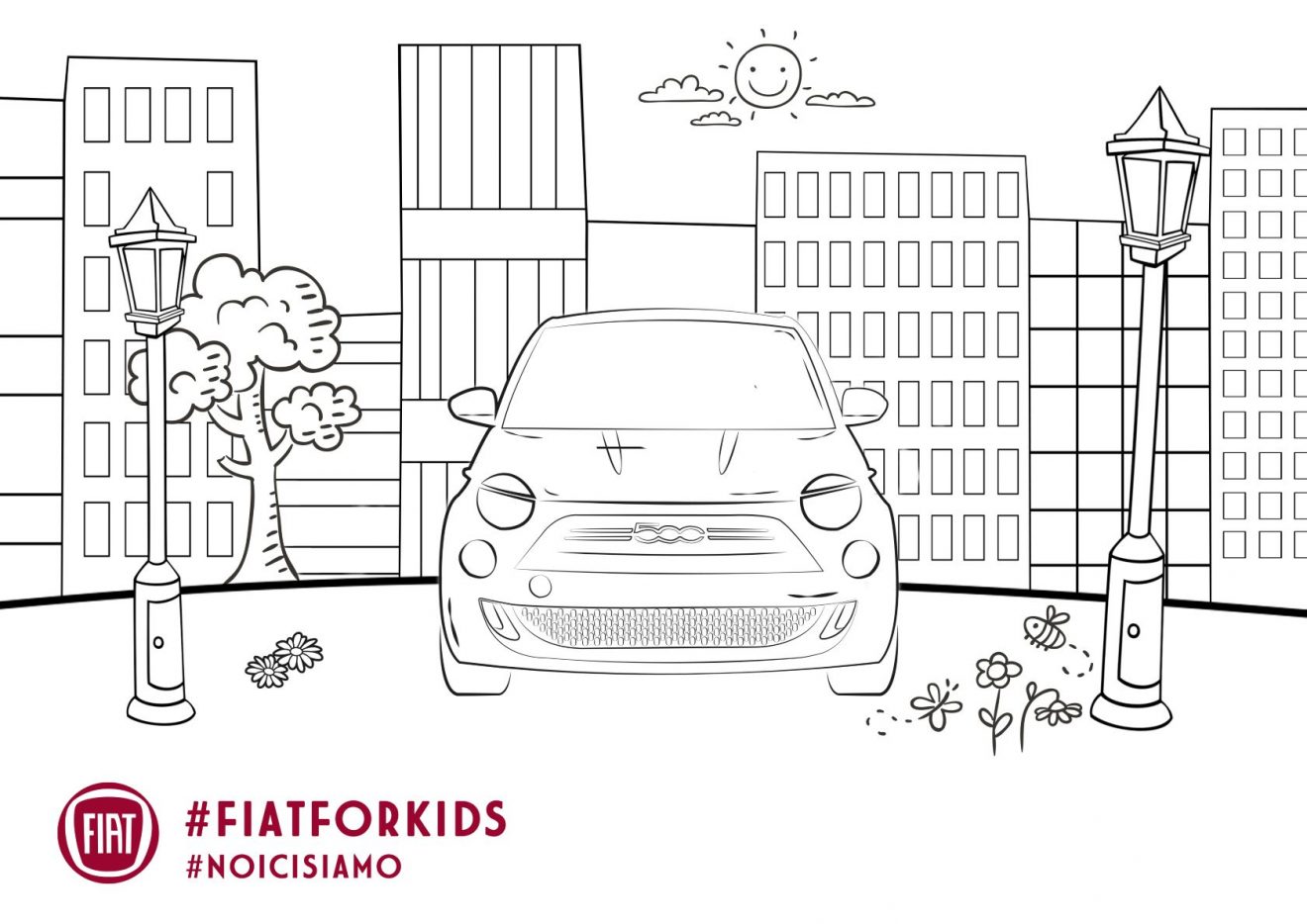 #fiatforkids colorir o icónico Fiat 500 | Carzoom